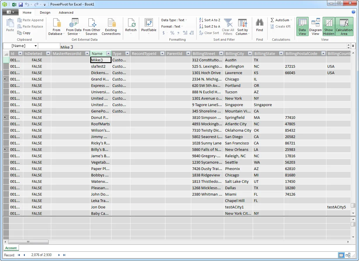 API Server とKlaviyo ADO.NET Provider を使用して、Microsoft PowerPivot から ...