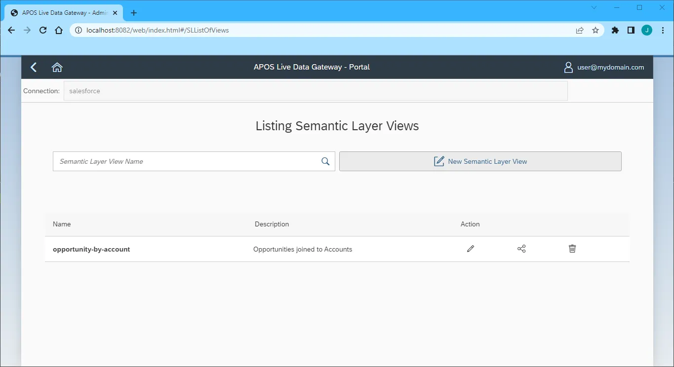 Build Semantic Layer Views for SAP Concur データ in APOS Live Data Gateway | ナレッジベース | CData ...