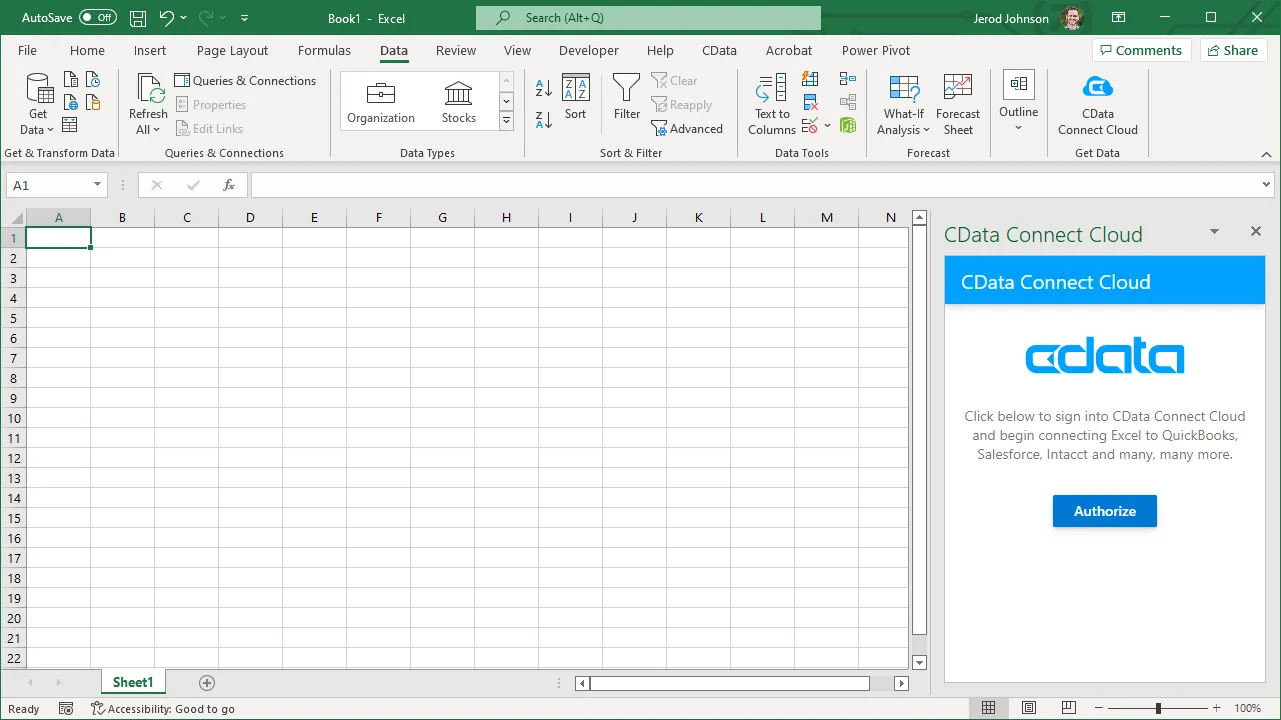 Access Live SAP Business One データ in Excel (Desktop) via Connect Cloud | ナレッジベース | CData Software ...