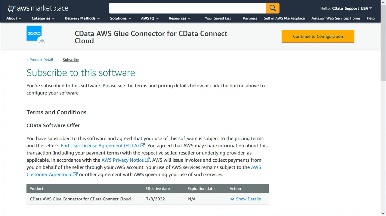 Connect to ADP データ from AWS Glue | ナレッジベース | CData Software Japan