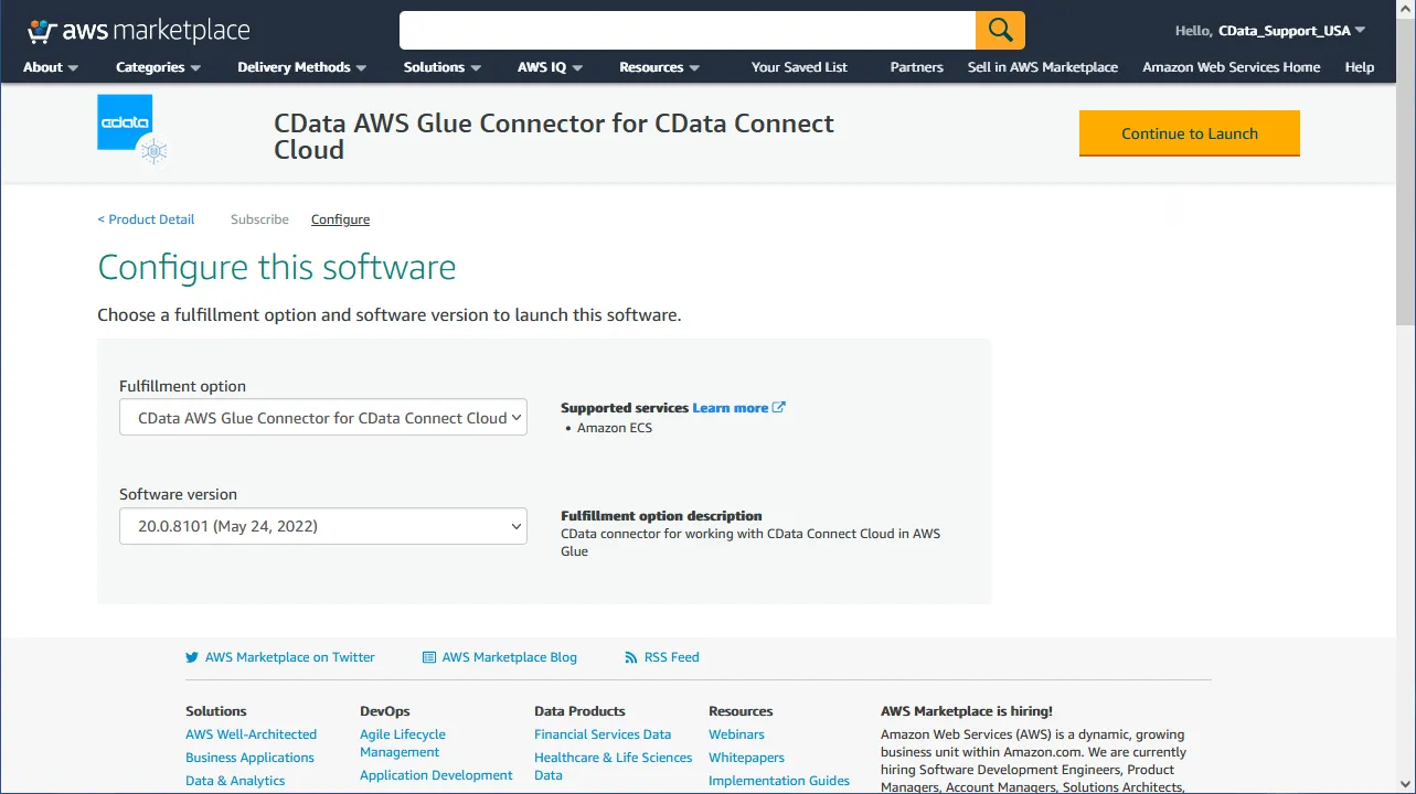 Connect to ADP データ from AWS Glue | ナレッジベース | CData Software Japan