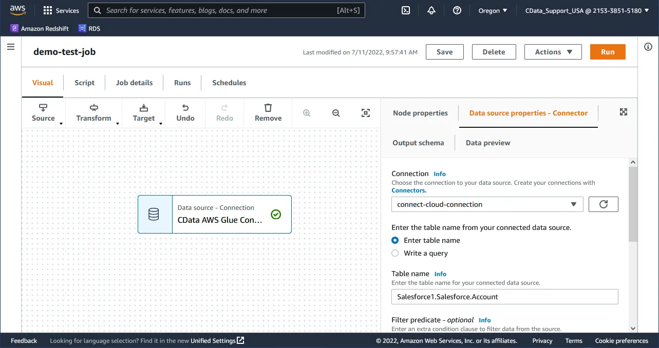 Connect to ADP データ from AWS Glue | ナレッジベース | CData Software Japan