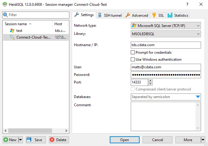 Connect to Oracle データ from HeidiSQL | ナレッジベース | CData Software Japan