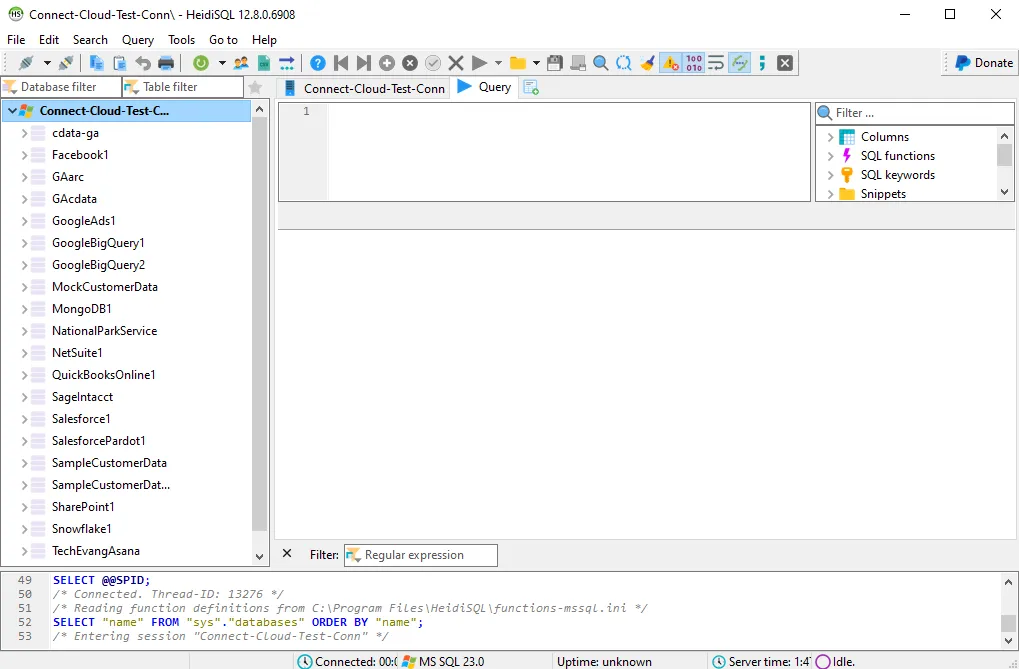 Connect to Oracle データ from HeidiSQL | ナレッジベース | CData Software Japan