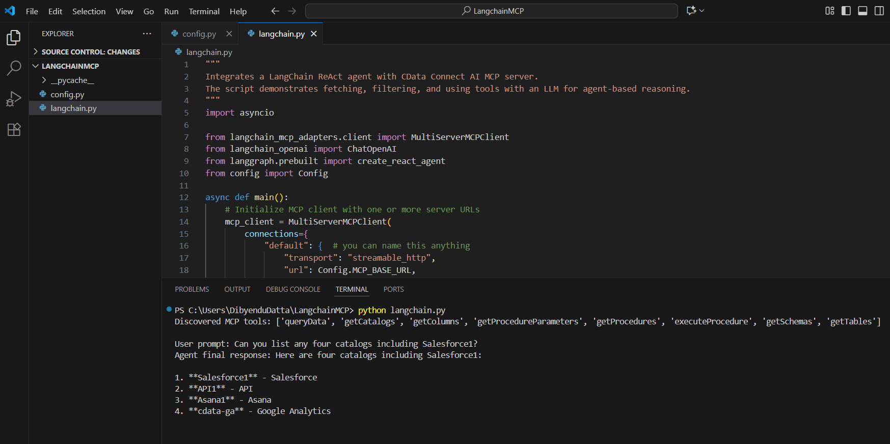 【MCP Server】LangChain からExcel Online のデータに連携しよう！ | ナレッジベース | CData Software Japan