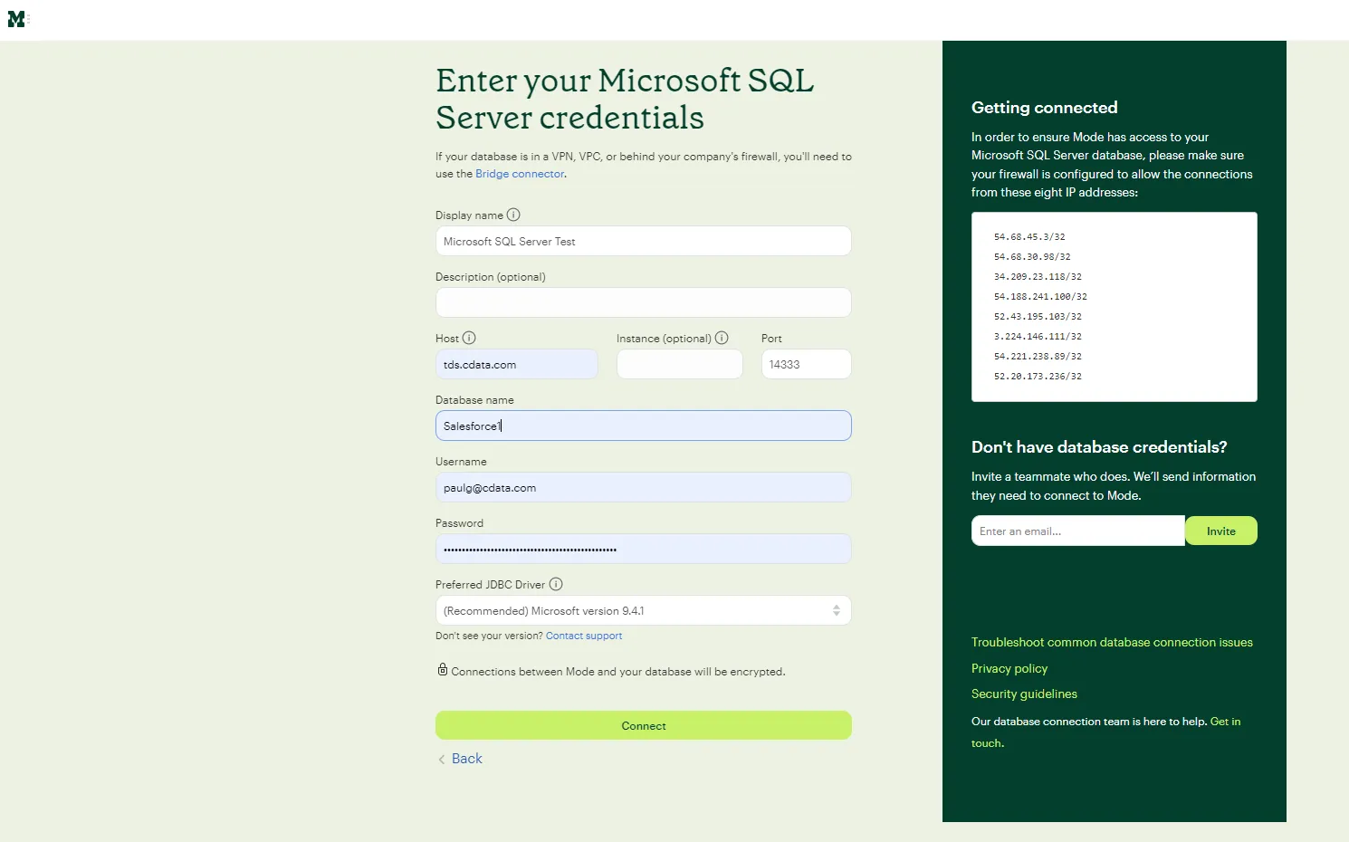 Create Data Visualizations Based On Microsoft Project データ in Mode | ナレッジベース | CData Software Japan