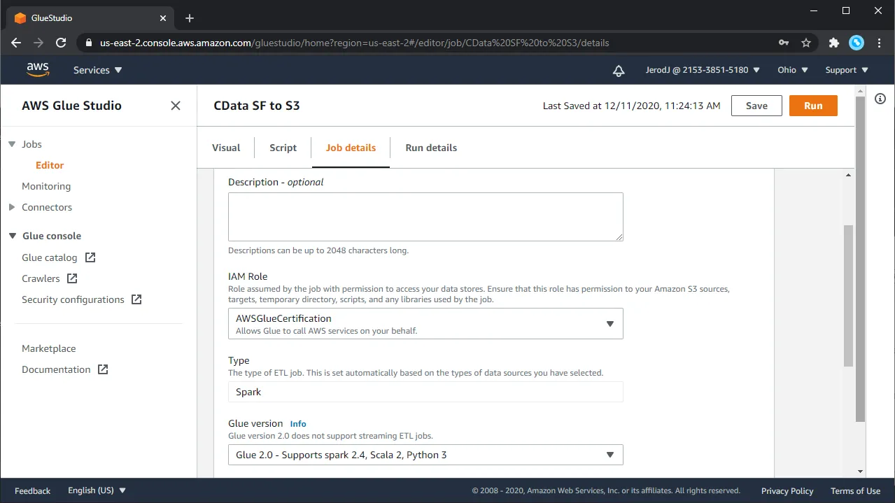 AWS Glue Studio でSQL Server のデータ連携のETL 処理を作成 | ナレッジベース | CData Software Japan