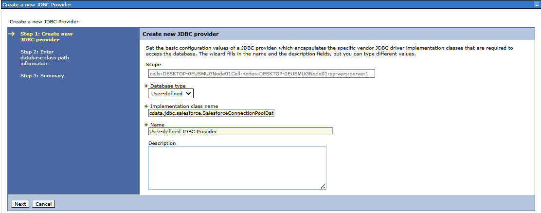CData JDBC Driver を使用して SQL Analysis Services を IBM WebSphere に接続