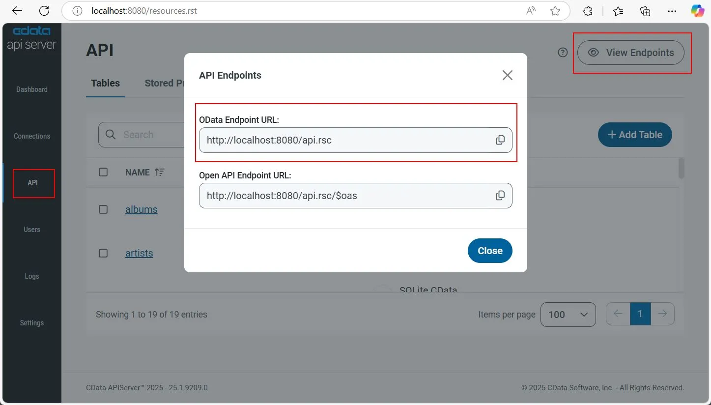 Access Live Azure Data Catalog Data in Tableau with CData API Server | ナレッジベース | CData Software ...