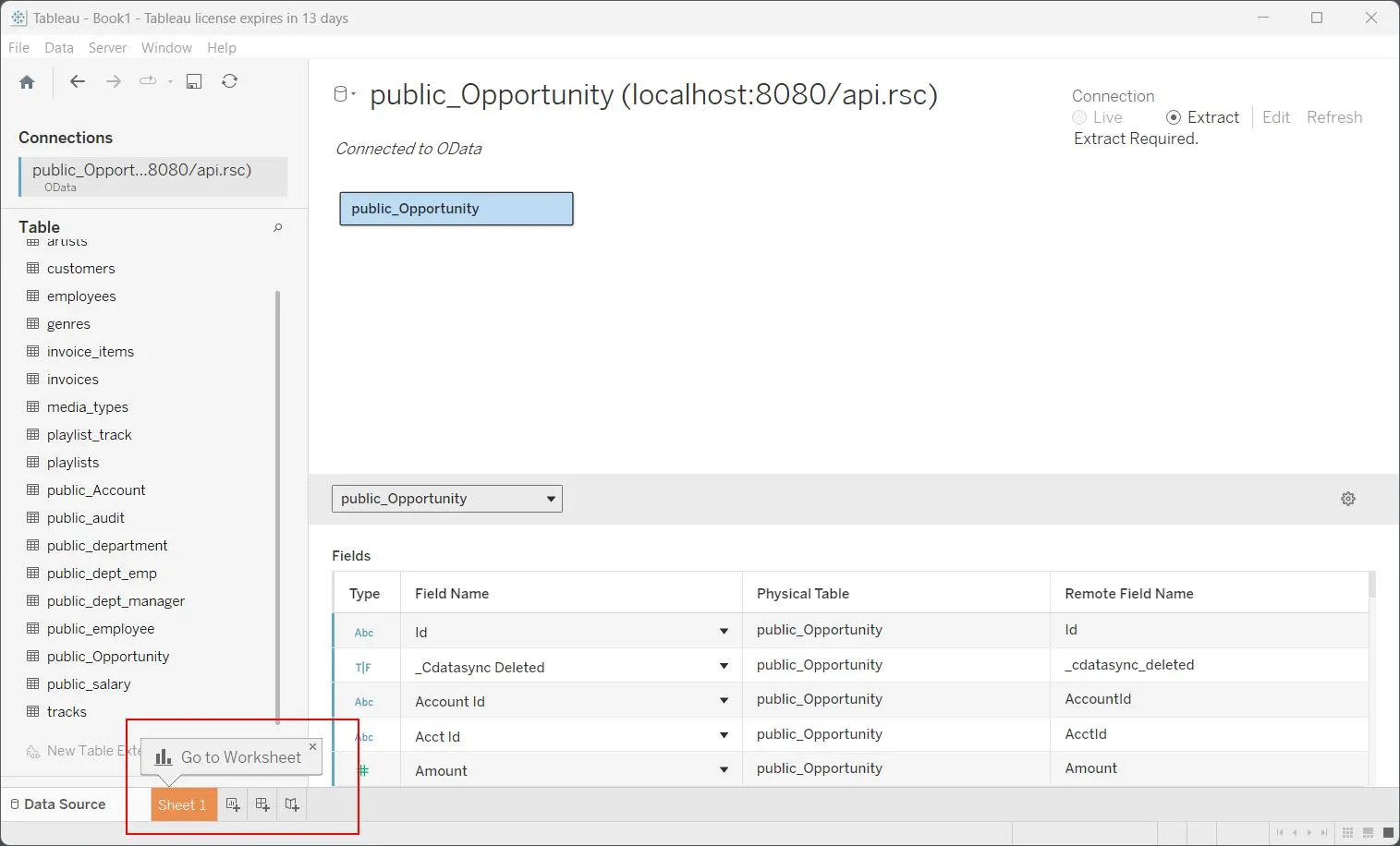 Access Live Azure Data Catalog Data in Tableau with CData API Server | ナレッジベース | CData Software ...