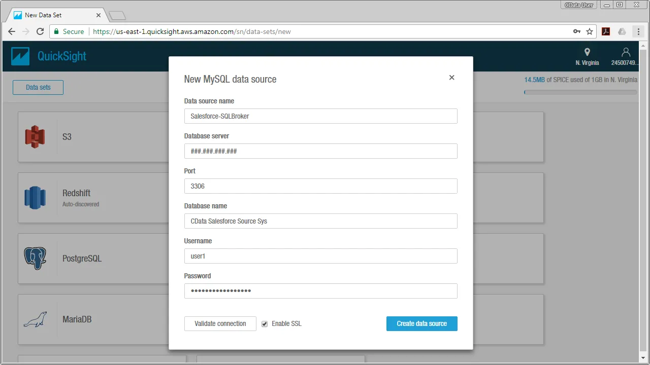 Access Lakebase データ from MySQL in Amazon QuickSight | ナレッジベース | CData ...