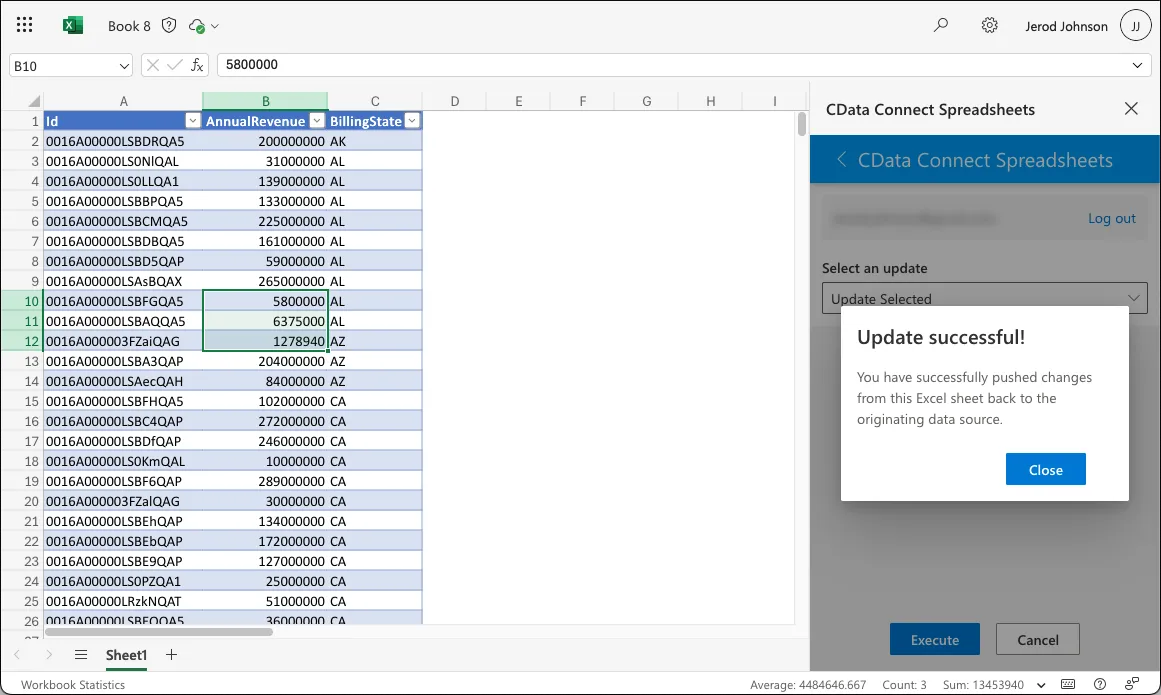 Access Live Jira Service Management データ in Excel for the Web (Excel 365/Online) through Connect ...